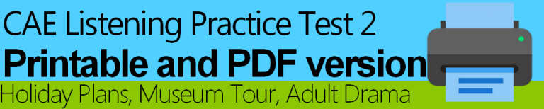 CAE Listening Practice Tests (print-friendly) - EngExam.info