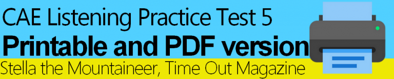 CAE Listening Practice Tests (print-friendly) - EngExam.info