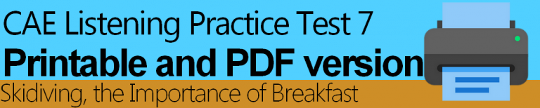 CAE Listening Practice Test 7 Printable - EngExam.info
