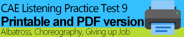 CAE Listening Practice Test 9 Printable - EngExam.info