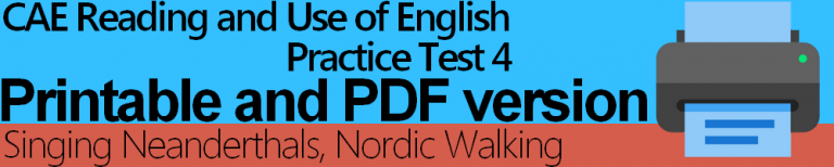 CAE Reading and Use of English Practice Test 4 Printable - EngExam.info