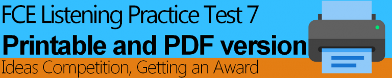 FCE Listening Practice Test 7 Printable - EngExam.info