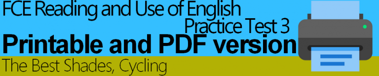 FCE Reading and Use of English Practice Tests Printable - EngExam.info