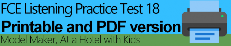 FCE Listening Practice Test 18 Printable – EngExam.info