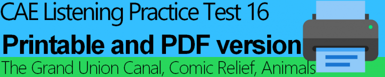 CAE Listening Practice Test 16 Printable - EngExam.info
