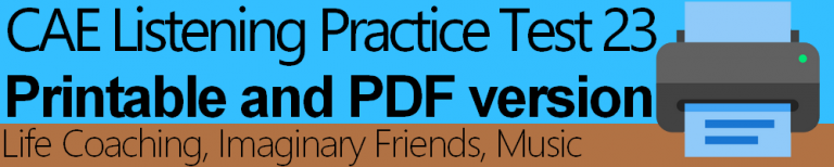 CAE Listening Practice Test 23 Printable - EngExam.info