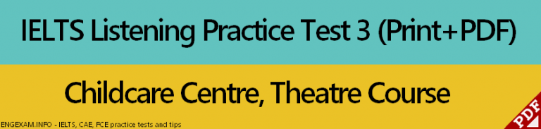IELTS Listening Practice Test 3 Printable - EngExam.info