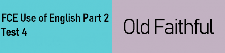 FCE Use of English Part 2 - EngExam.info