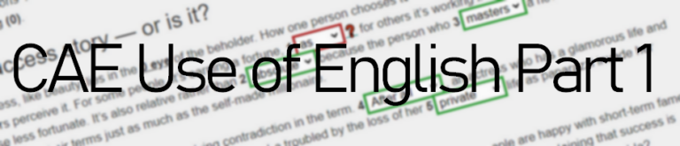 CAE Use of English Part 1 - EngExam.info