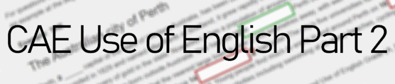 CAE Use of English Part 2 - EngExam.info