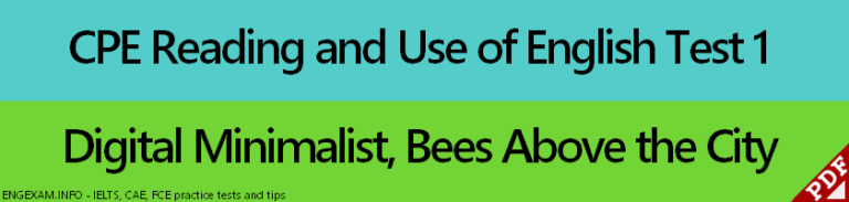 CPE Reading and Use of English Practice Test 1 - EngExam.info